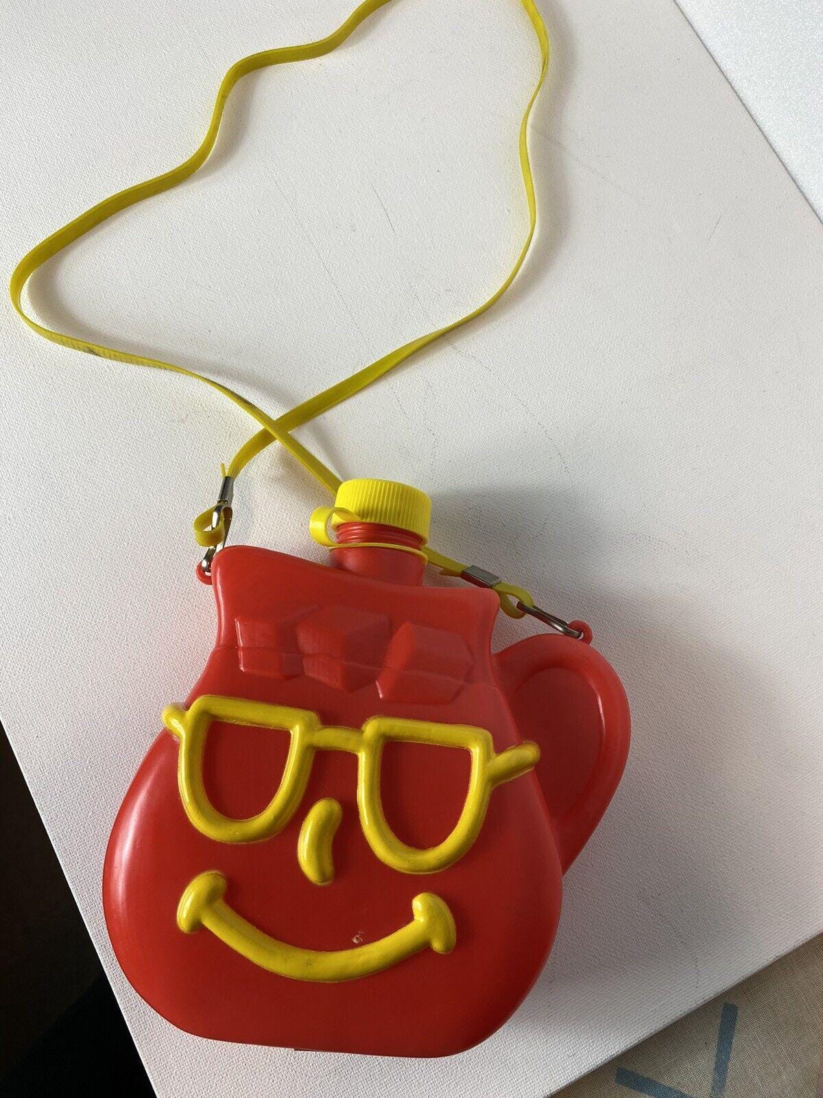 Kool-aid Man Red Canteen Shoulder Strap Rare Unique Canister Vintage - Etsy