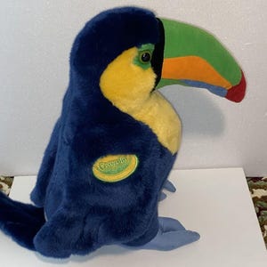 Crayola Toucan Bird Toy Magnussen Home 17 Stuffed Animal Plush Blue ...