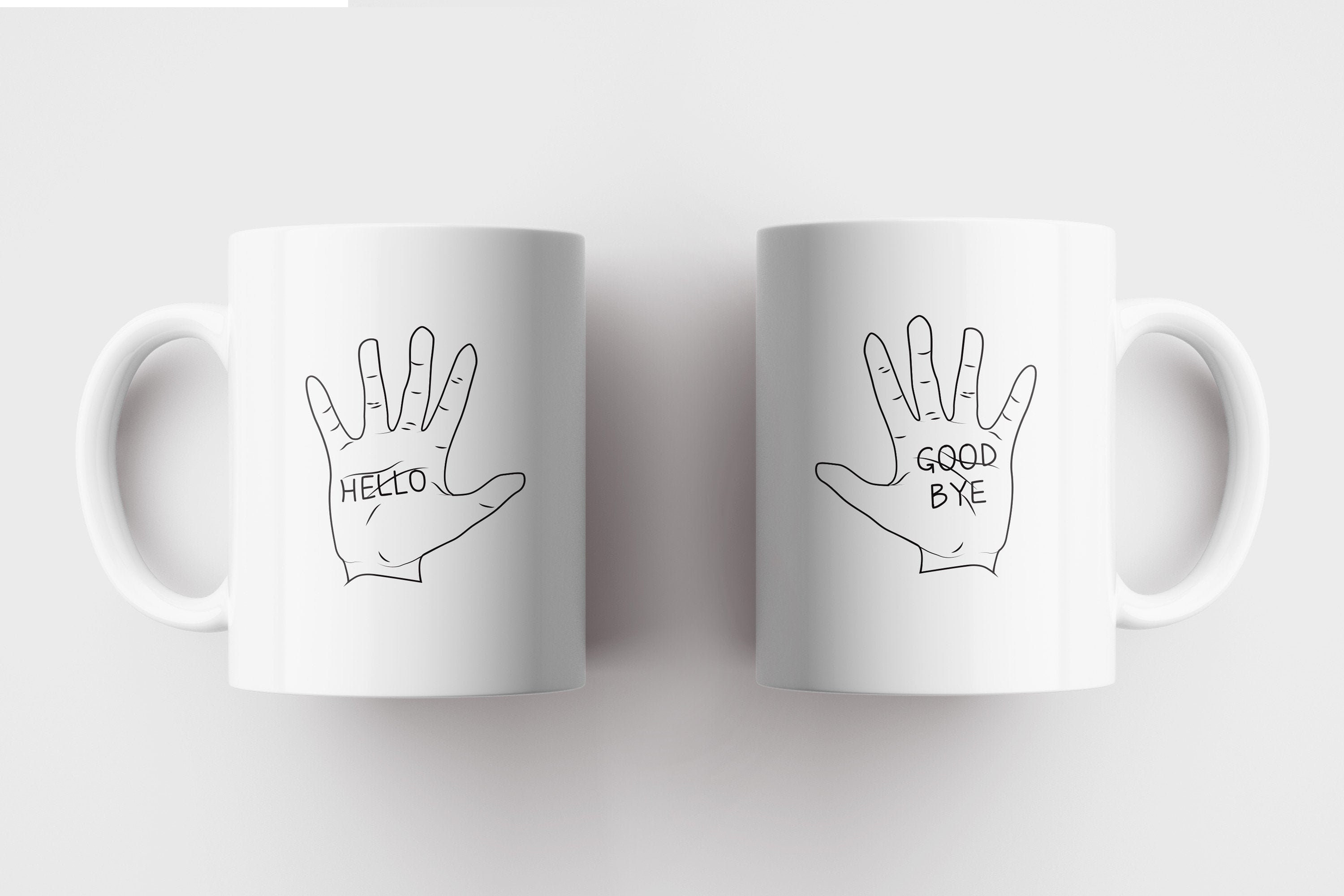 Hello Goodbye Mug Set Two Pieces Unique Gift Tea Lover - Etsy UK