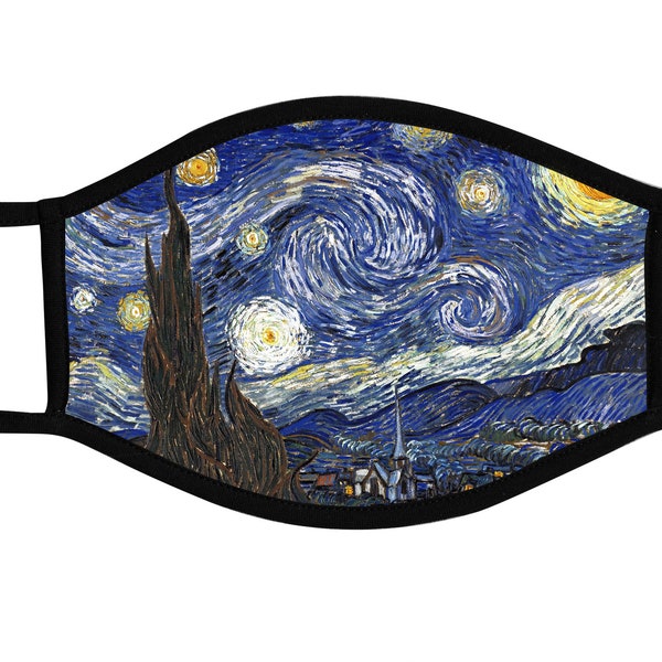 Van Gogh Starry Night Face Mask - Etsy