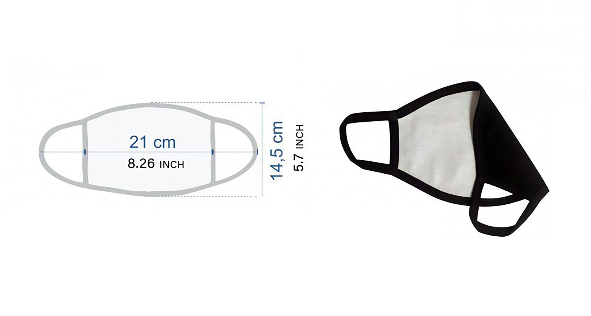 Demogorgon Face Mask, Stranger Things, Reusable Cotton and Polyester, 2 ...