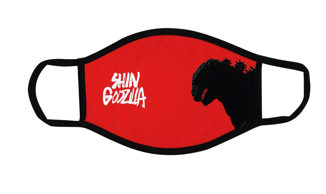 Godzilla Face Mask, Reusable Cotton and Polyester, 2 Layers ...