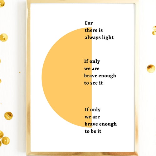 There is Always Light Amanda Gorman Poem Poster - Etsy