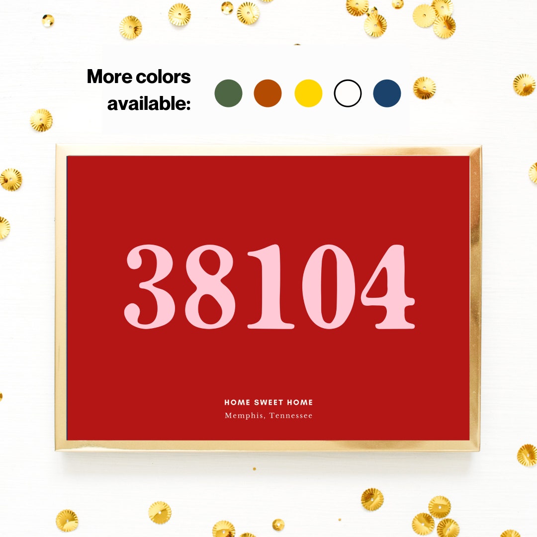 Custom Home Sweet Home Zip Code Digital Print Housewarming - Etsy