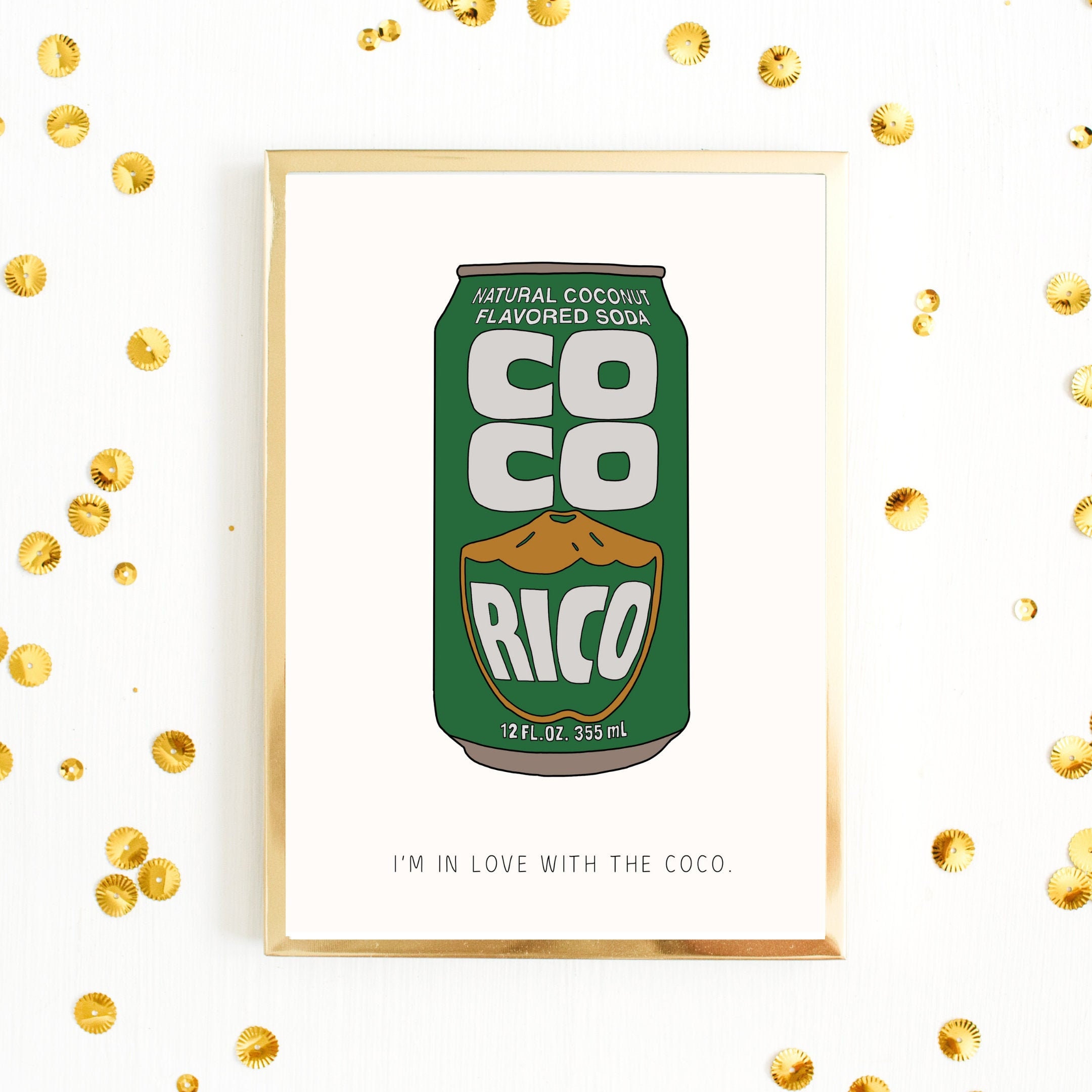 I'm in Love With the Coco Digital Print Coco Rico Soda | Etsy India