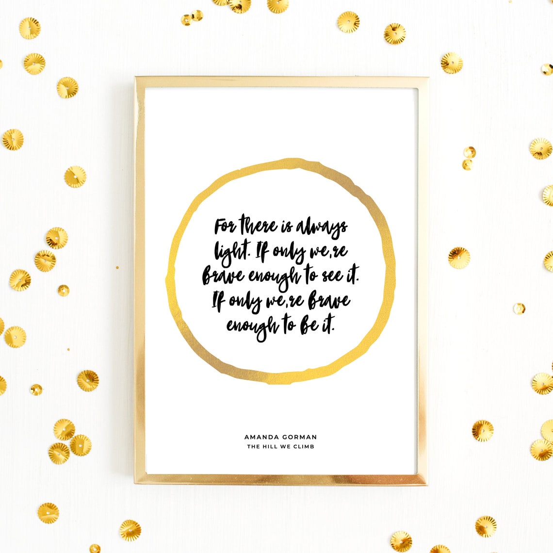 Amanda Gorman Poem, Set of 2, the Hill We Climb, There is Always Light ...