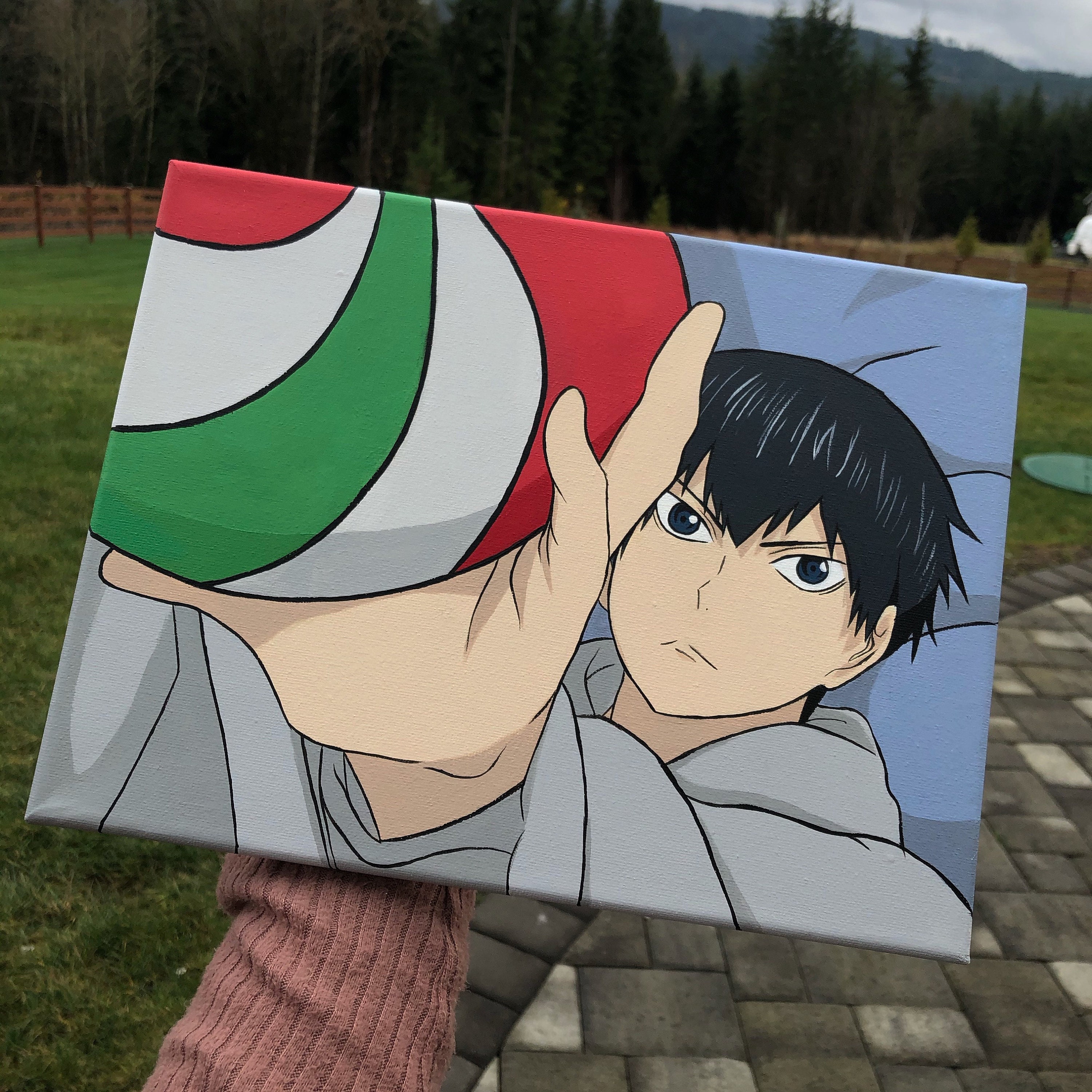 Custom Anime Painting W Solid Background - Etsy