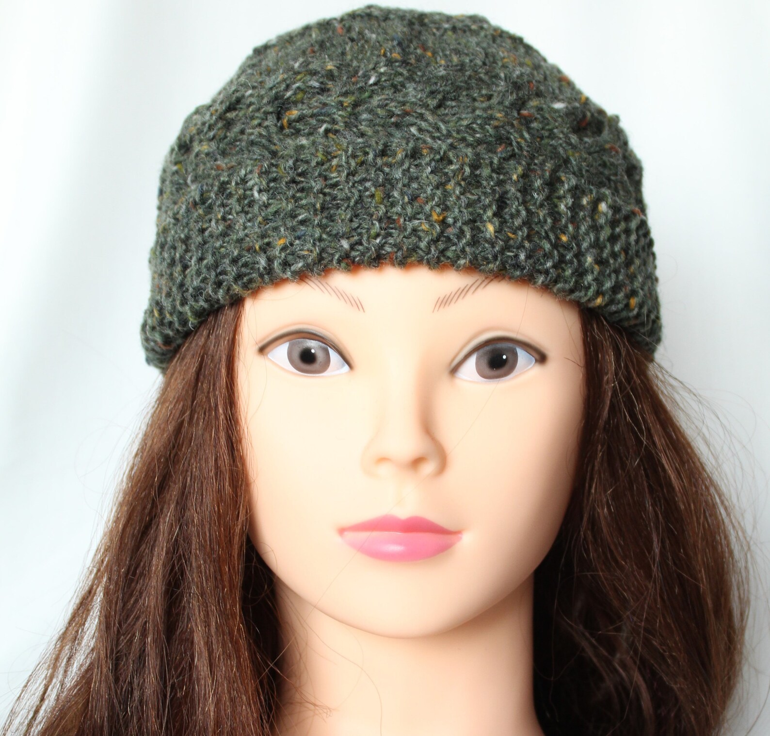Moss Green Handknitted Hat, 100% Wool, Handmade in Ireland. View Other ...