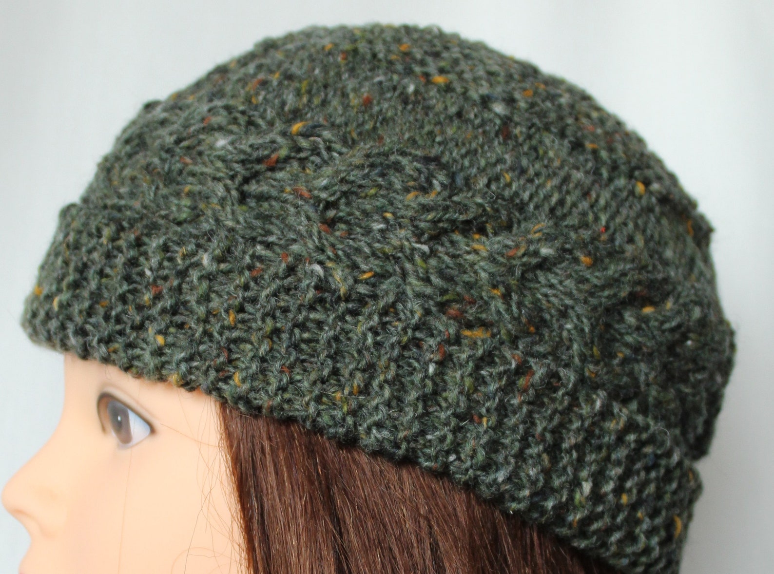 Moss Green Handknitted Hat, 100% Wool, Handmade in Ireland. View Other ...
