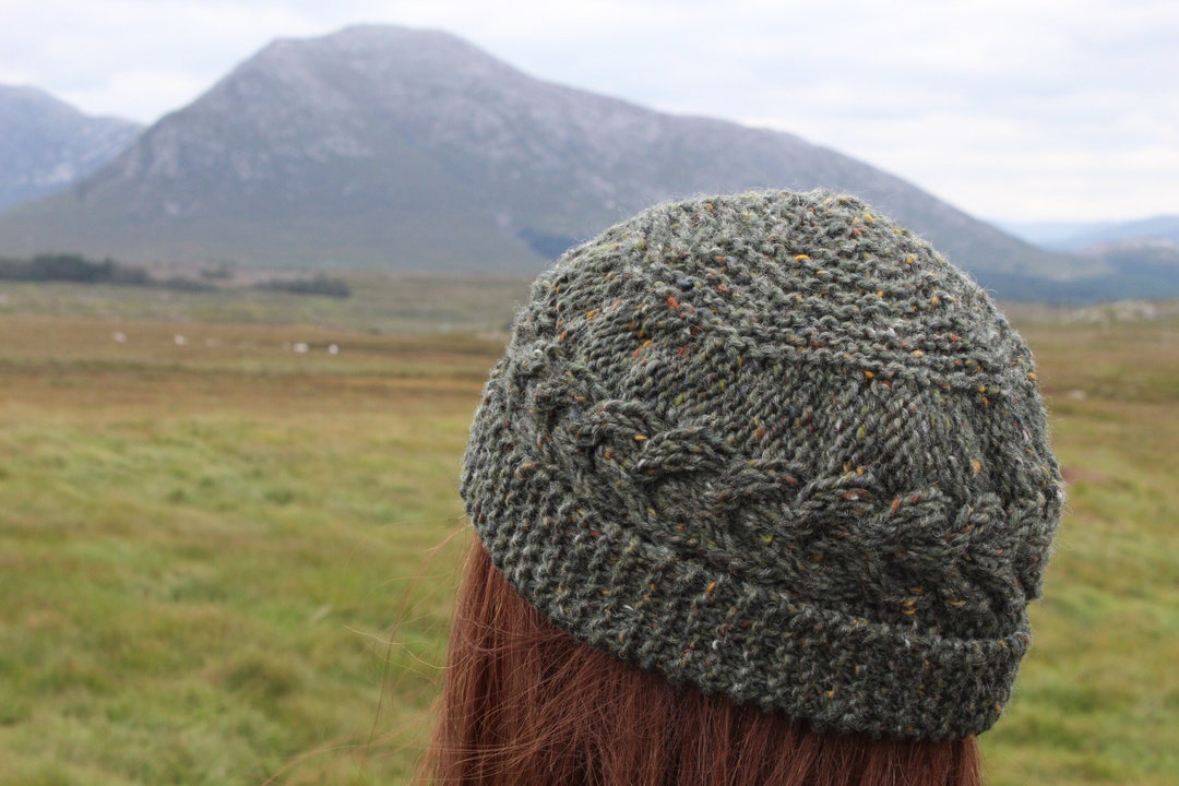 Moss Green Handknitted Hat, 100% Wool, Handmade in Ireland. View Other ...
