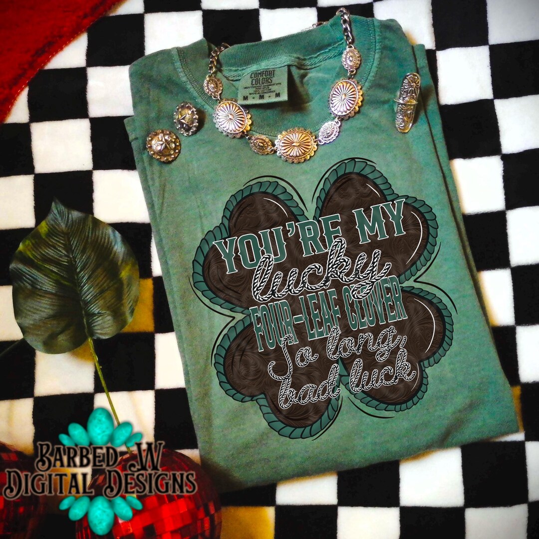 Western St Patrick's Day Shamrock PNG: Cowboy Four Leaf Clover (digital ...