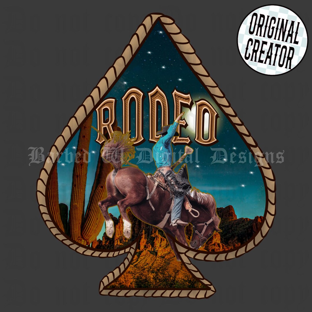 Rodeo PNG: Western Cowboy/cowgirl Bronc Graphics (digital Download) - Etsy