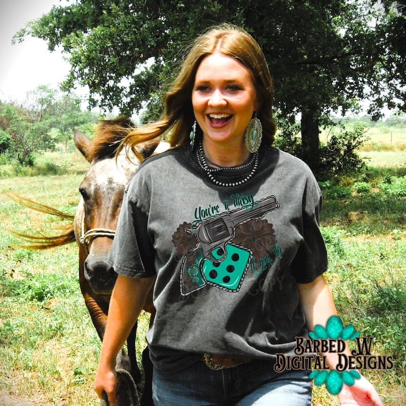 Turquoise Revolver & Dice PNG: Western Cowgirl Design (digital File) - Etsy