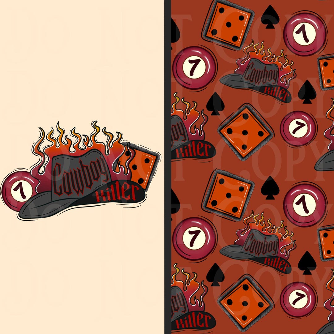 Cowboy Killer Seamless Png Bundle, Cowgirl Hat Png, Western Png ...