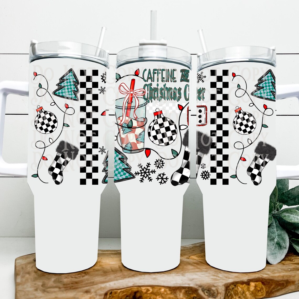 Caffeine & Christmas Cup Wrap: UVDTF Design (PNG Digital File) - Etsy