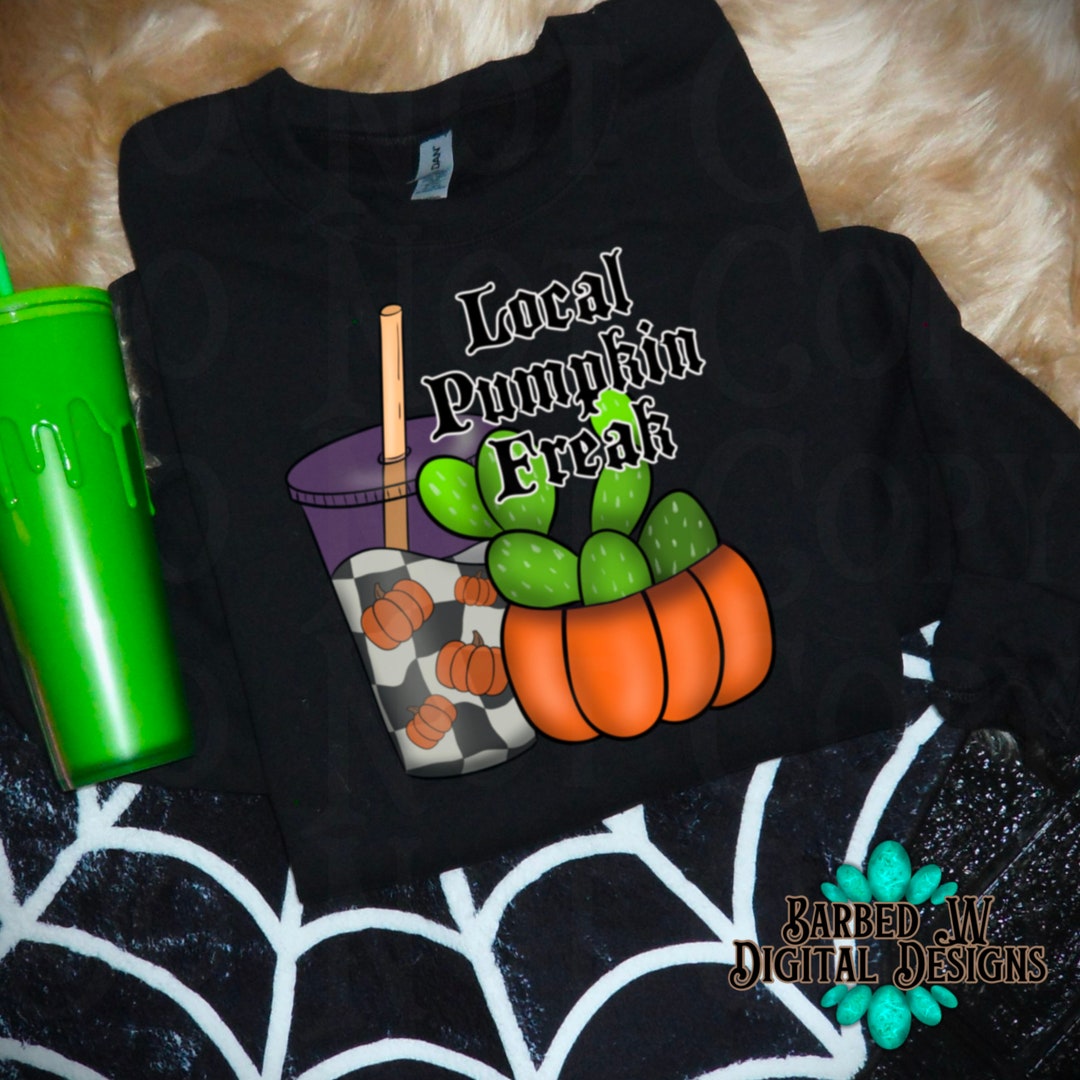 Pumpkin Freak PNG: Fall Iced Coffee Design (digital Download) - Etsy