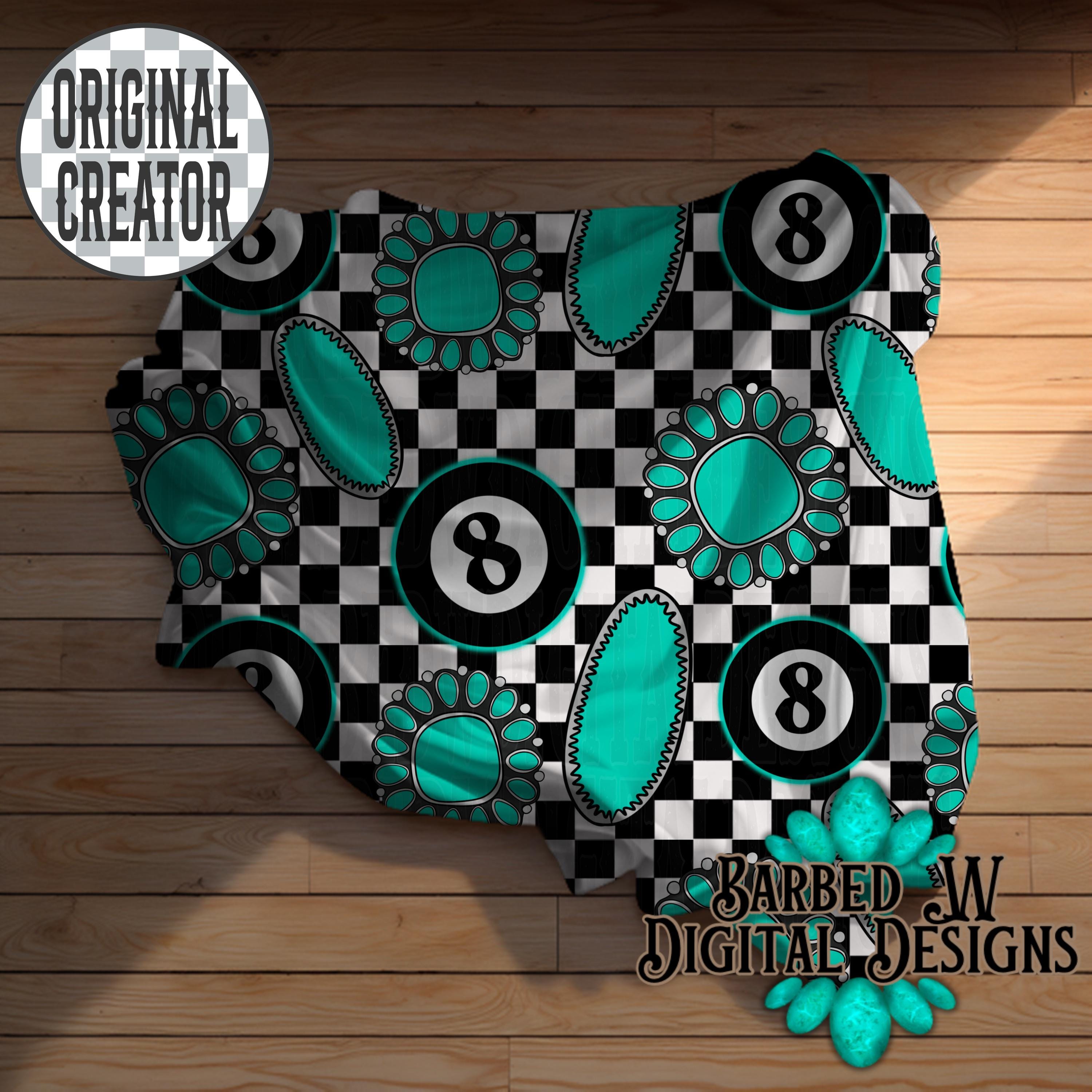 Yallternative Seamless Pattern: Turquoise Western Cowgirl Design (PNG ...