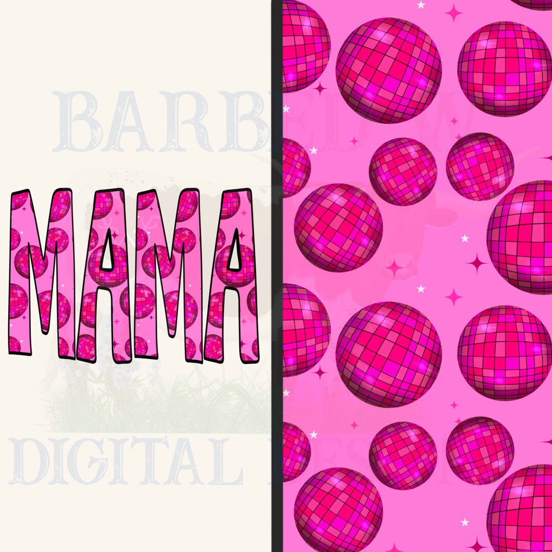 Mama Seamless Pattern Png, Disco Ball Png, Western Png, Punchy Mama Png ...
