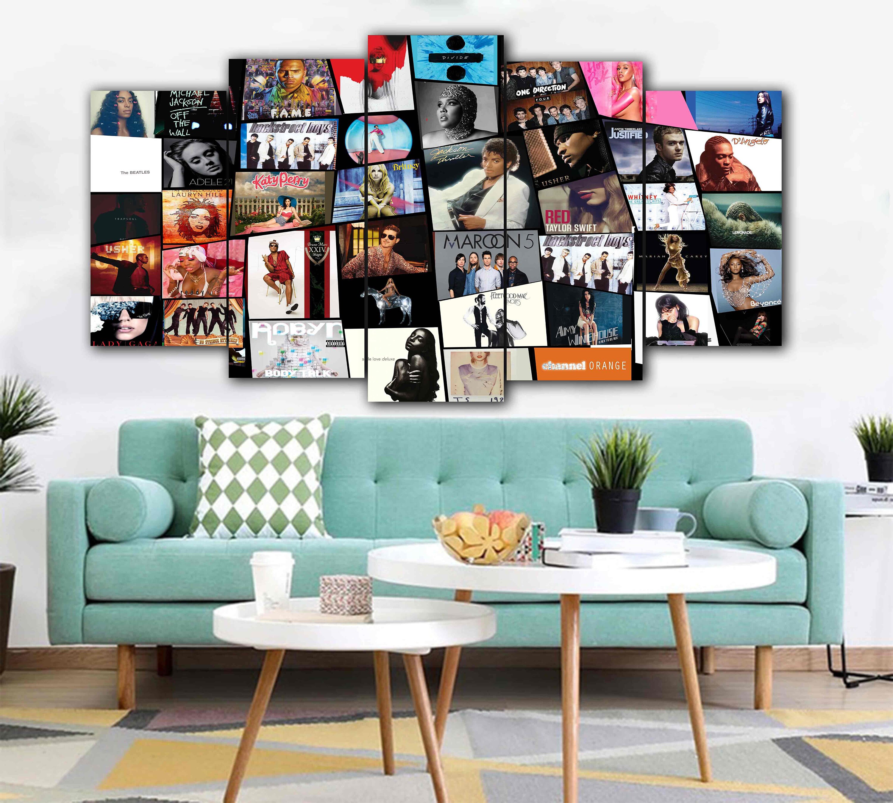 Pop Music Wall Art Canvas Poster Album Collage Print Musician Gift - Etsy