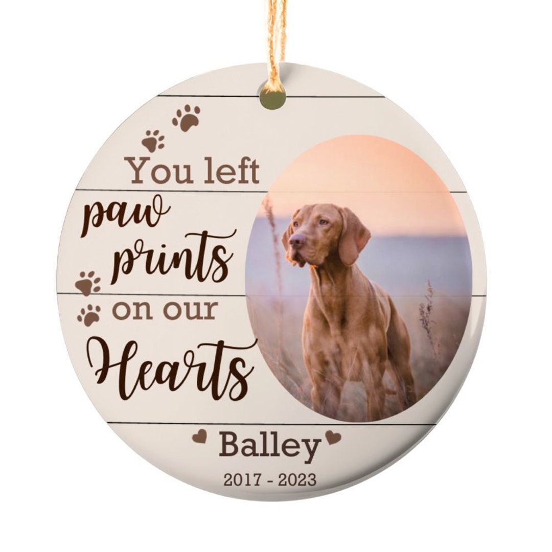 Dog Memorial Ornament, Custom Dog Photo Ornament, Dog Christmas ...