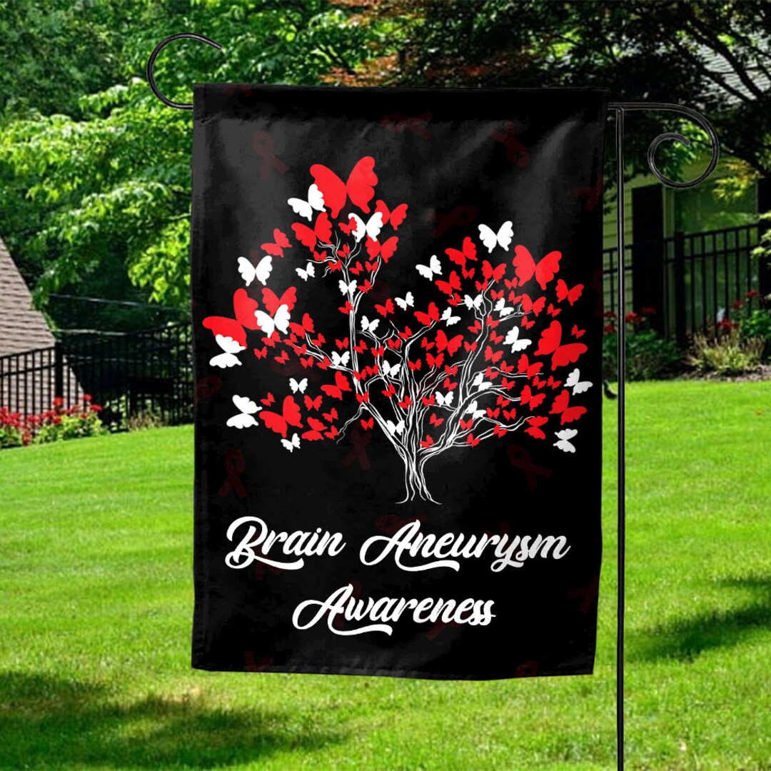 Brain Aneurysm Awareness Garden Flag, Support Gift, Warrior Tree ...