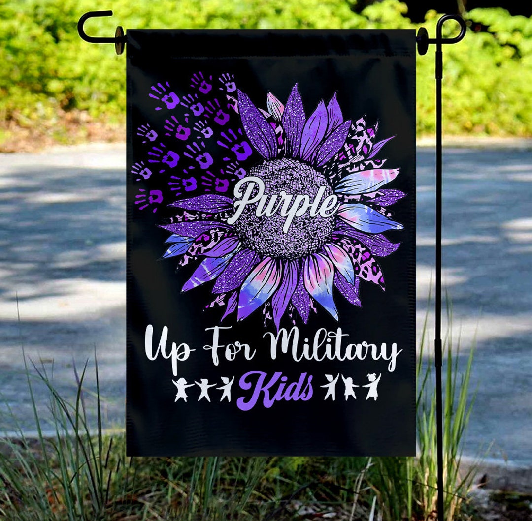 Purple up Military Child Garden Flag,purple up Garden Flag,purple up ...
