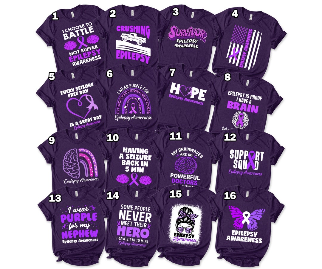 Epilepsy Awareness Shirt, Epilepsy Warrior Shirt,epilepsy Shirt ...