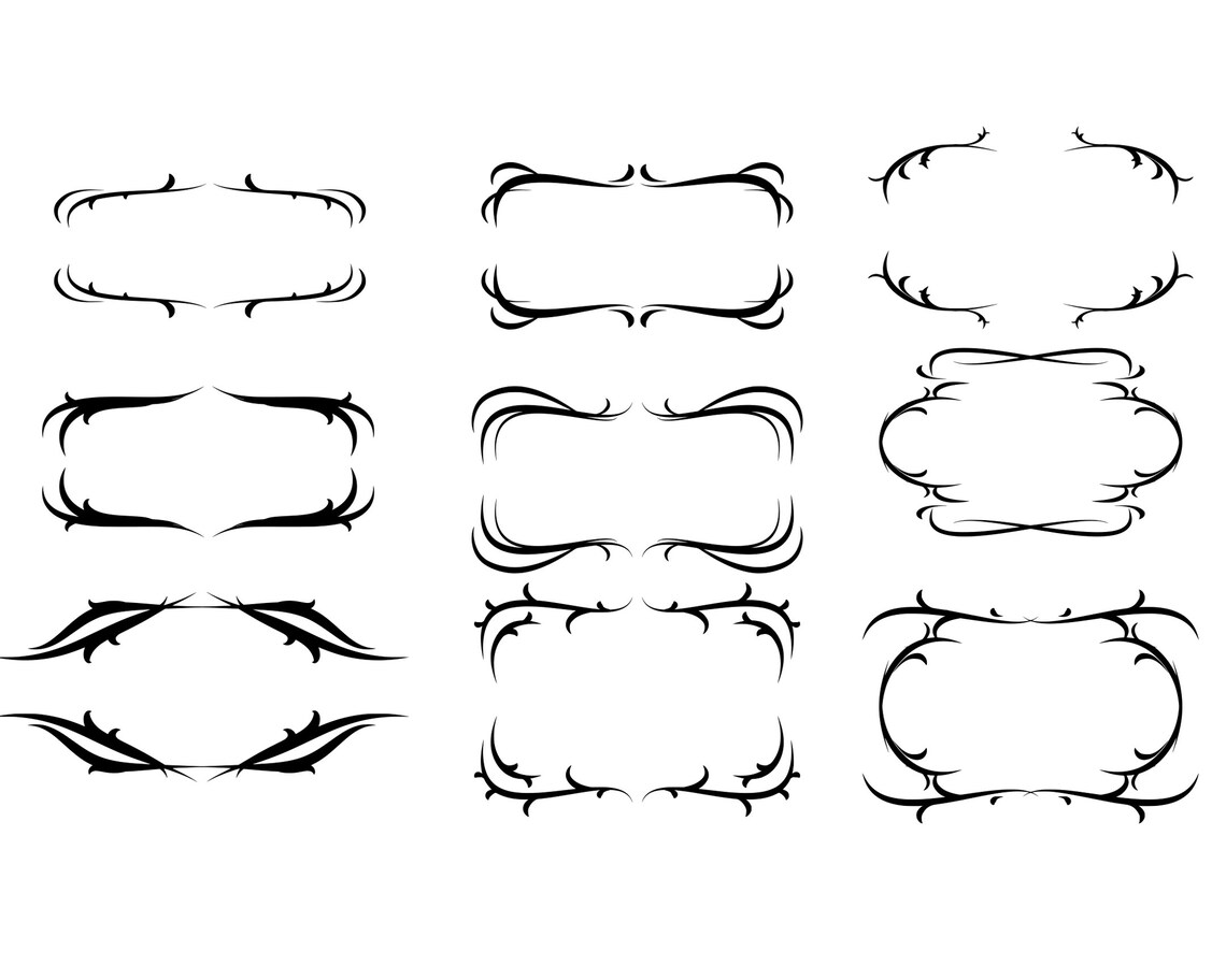 Label Frames Ai ,SVG , PNG, PDF , Curve Frames Svg, Label Frame Vector ...