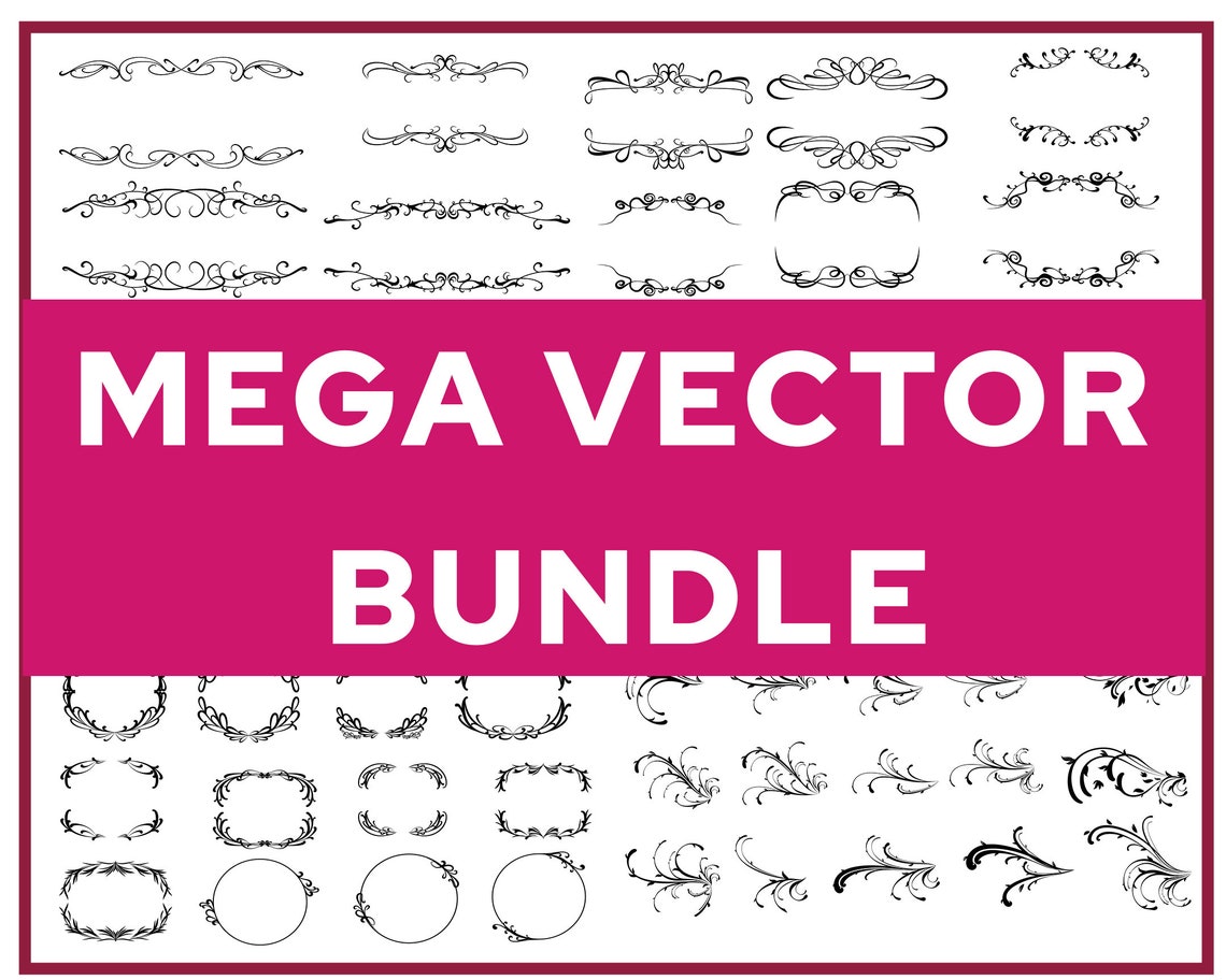 Decorative Elements SVG, Ornaments Svg, Flourishes SVG, Swirls SVG, Svg ...