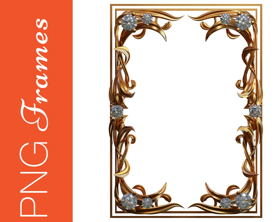 Gold Frames Clipart, Gold Border, Polygonal Frames Clipart, Golden ...