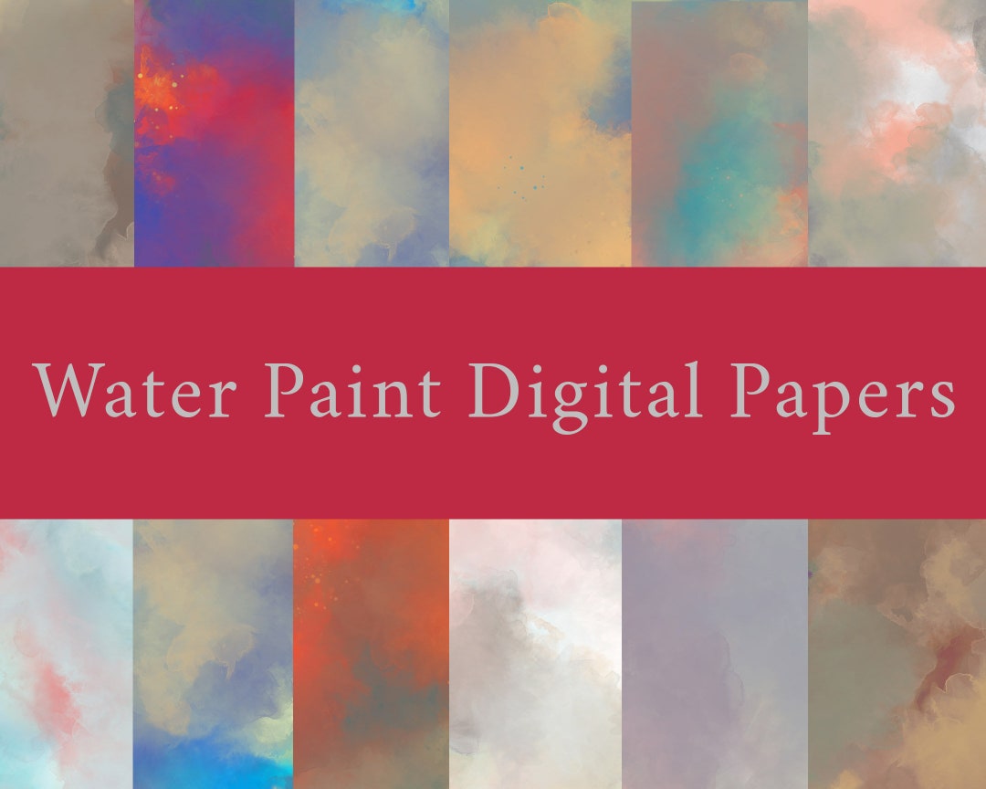 Water Color Digital Papers , Seamless Water Color Backgrounds ,digital ...
