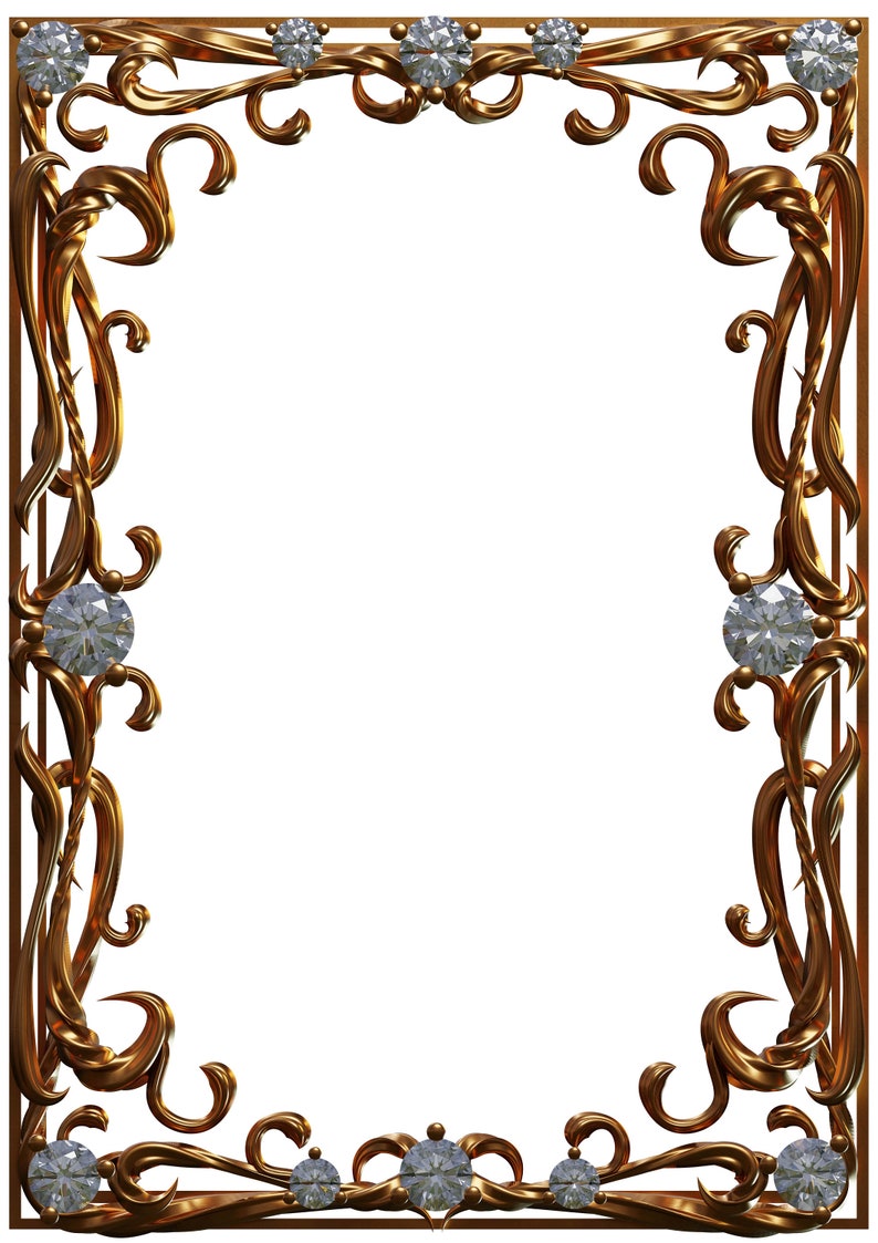 Gold Frames Clipart, Gold Border, Polygonal Frames Clipart, Golden ...