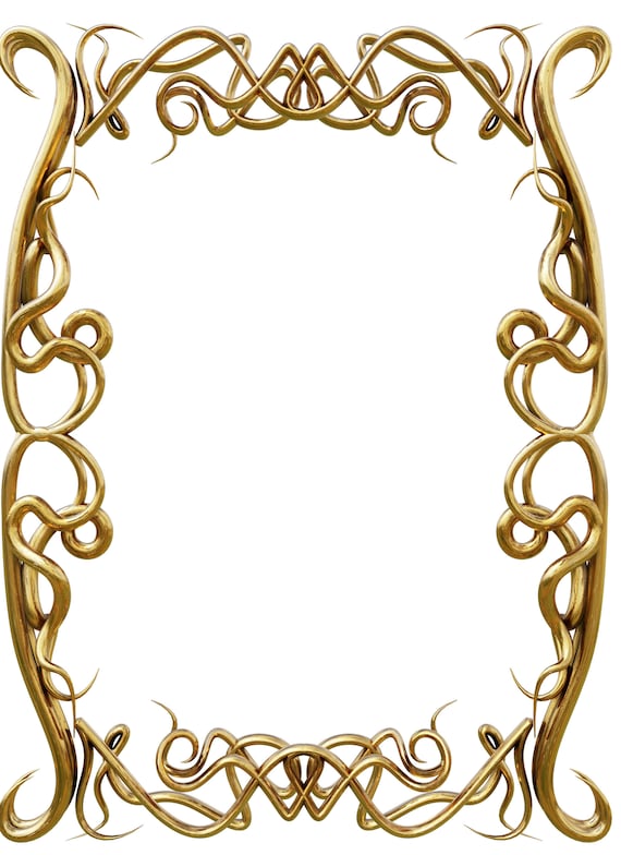 Gold Frame Border Clip Art Gold Ornate Border Frame PNG Clipart
