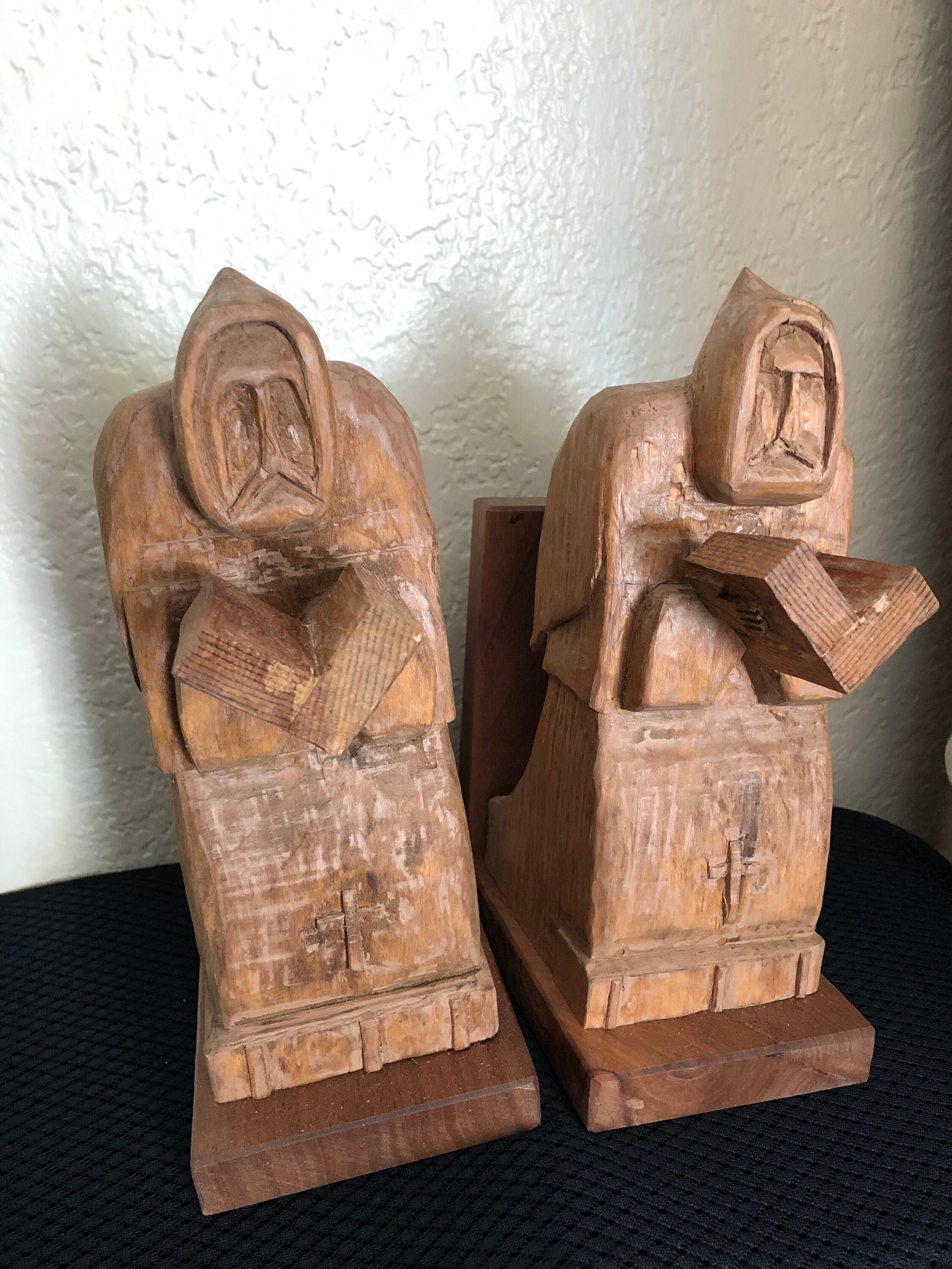 Hand Carved Monk Bookends : Price is per Pair. - Etsy