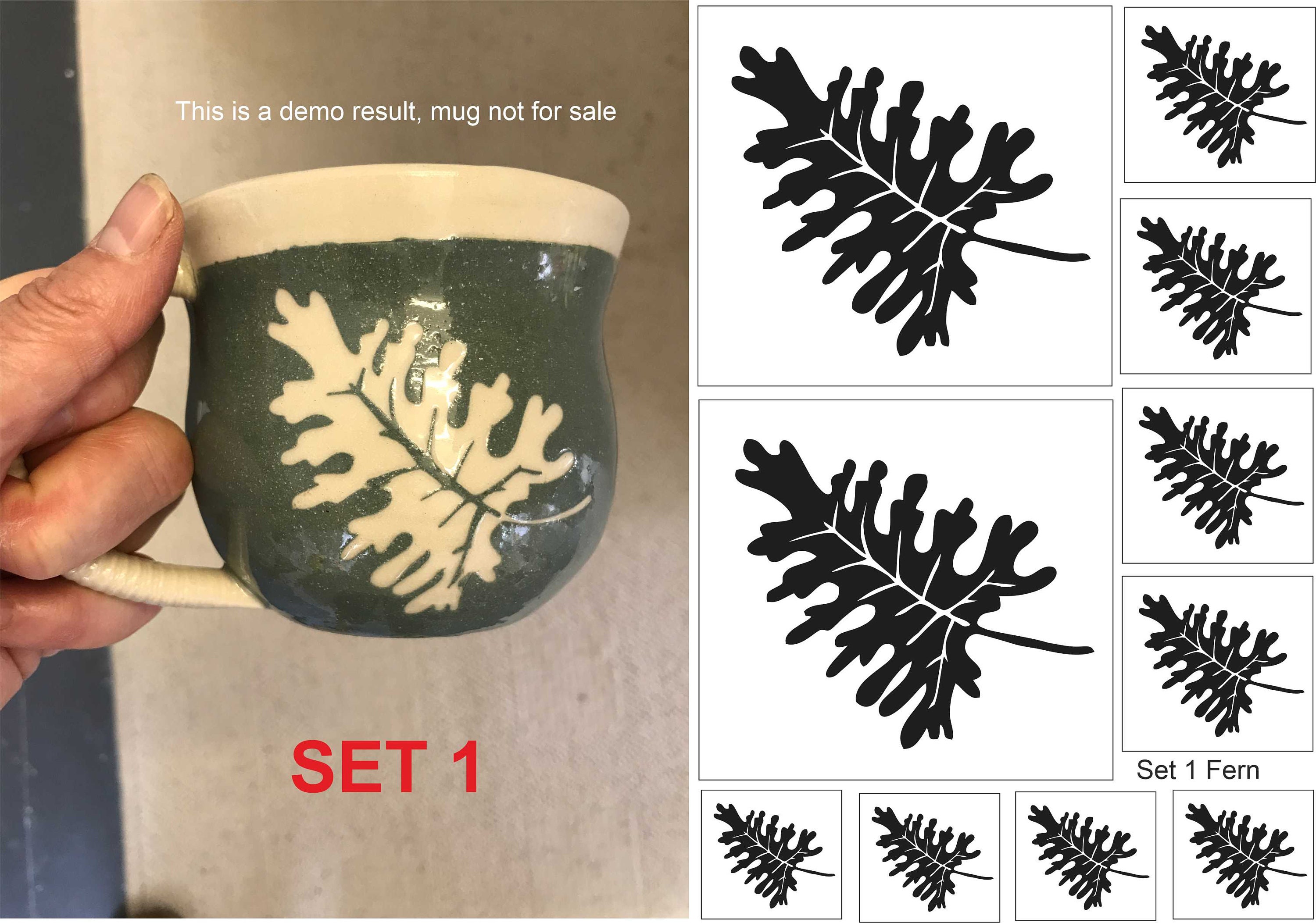 Vinyl Resist Stickers for Clay, Pottery, Ceramics - Leaf Series - Etsy