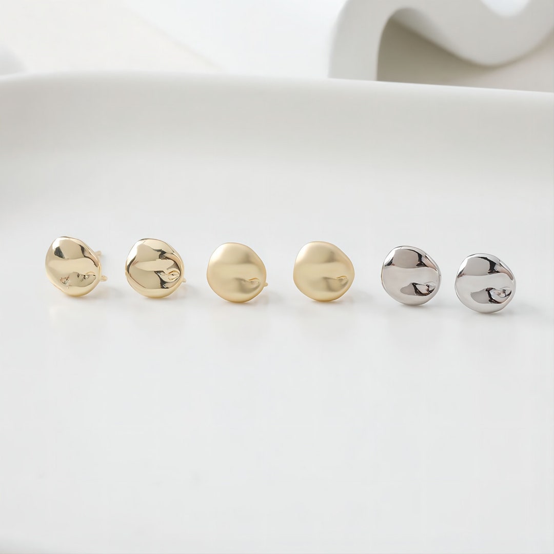 Minimalist Round Ear Post With Loop, S925 Silver Ear Pin Nickel Free ...