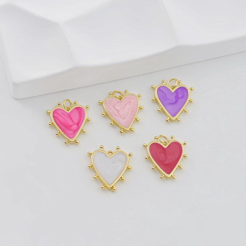 Heart Shaped Charms - Etsy