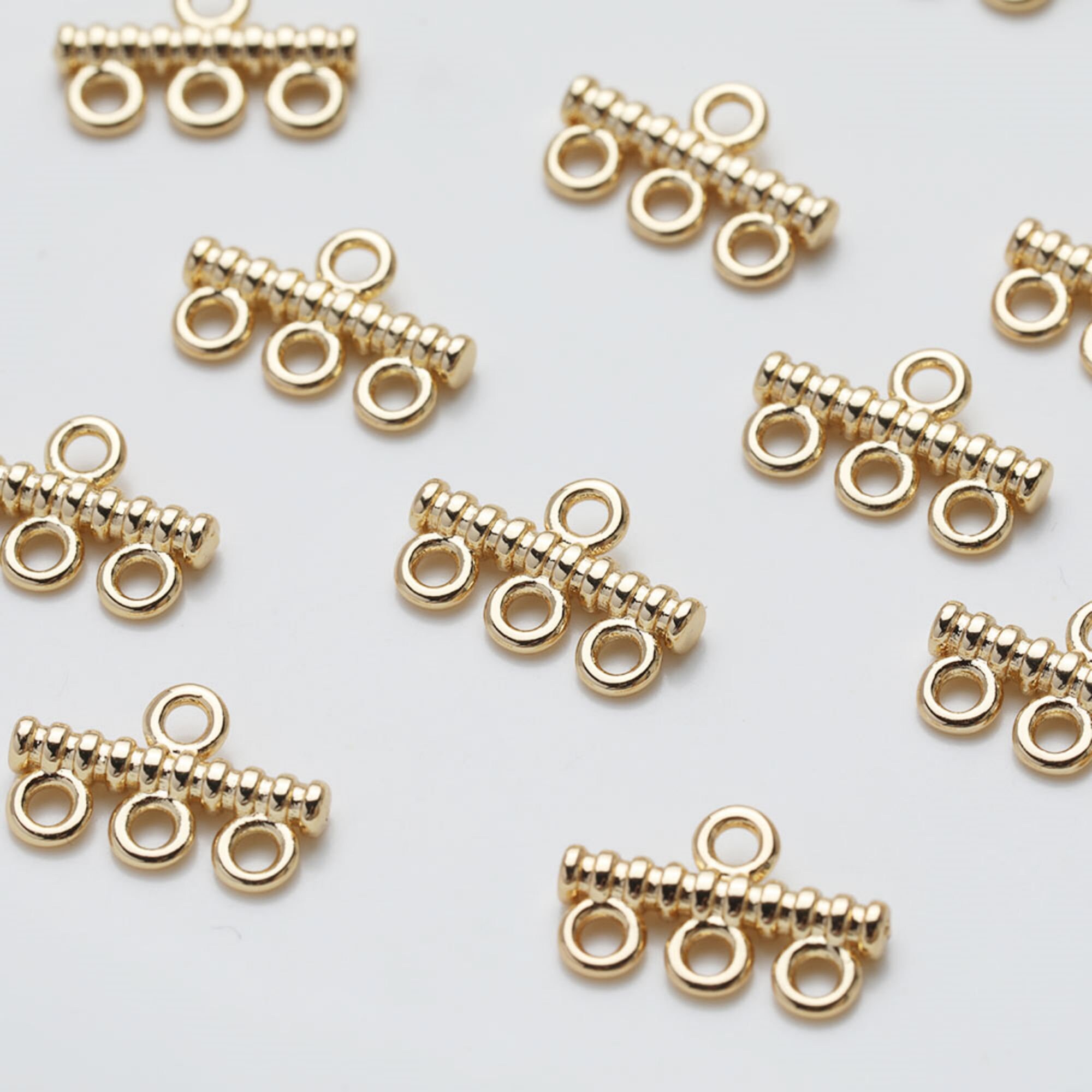 Multi Strand Connector, Loop Pendant, Multi Strand Ends, 14K Gold ...