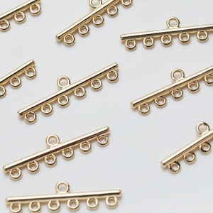 Multi Strand Connector, Loop Pendant, Multi Strand Ends, 14K Gold ...
