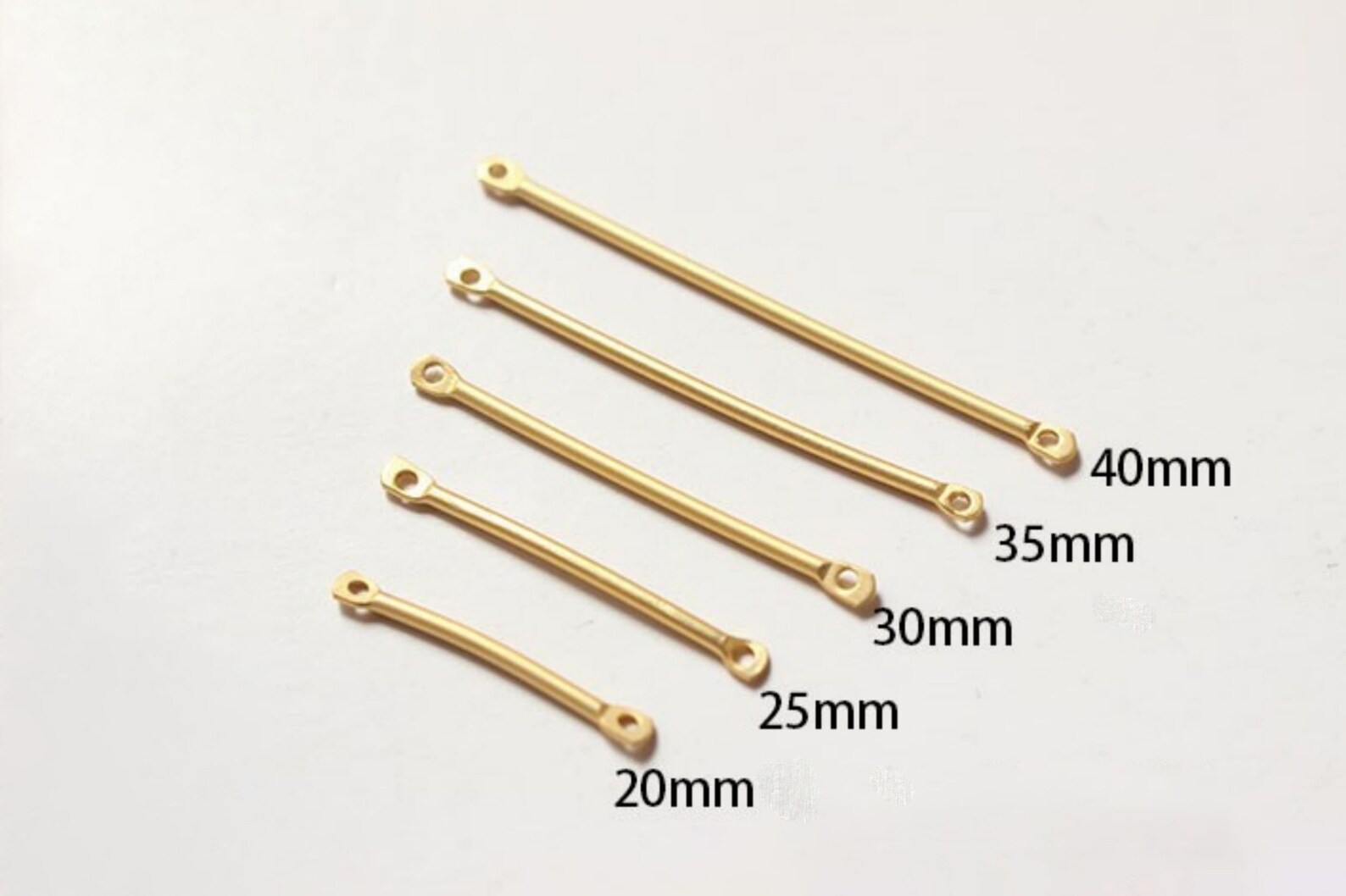 10pc Long Bar Connector, 18K Matte Gold Plated Bar Charm, 20mm,25mm ...