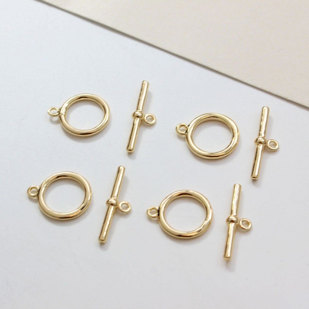 OT Toggle Clasps, One Set, 14K Gold Plated OT Buckle, 14k Gold/silver ...