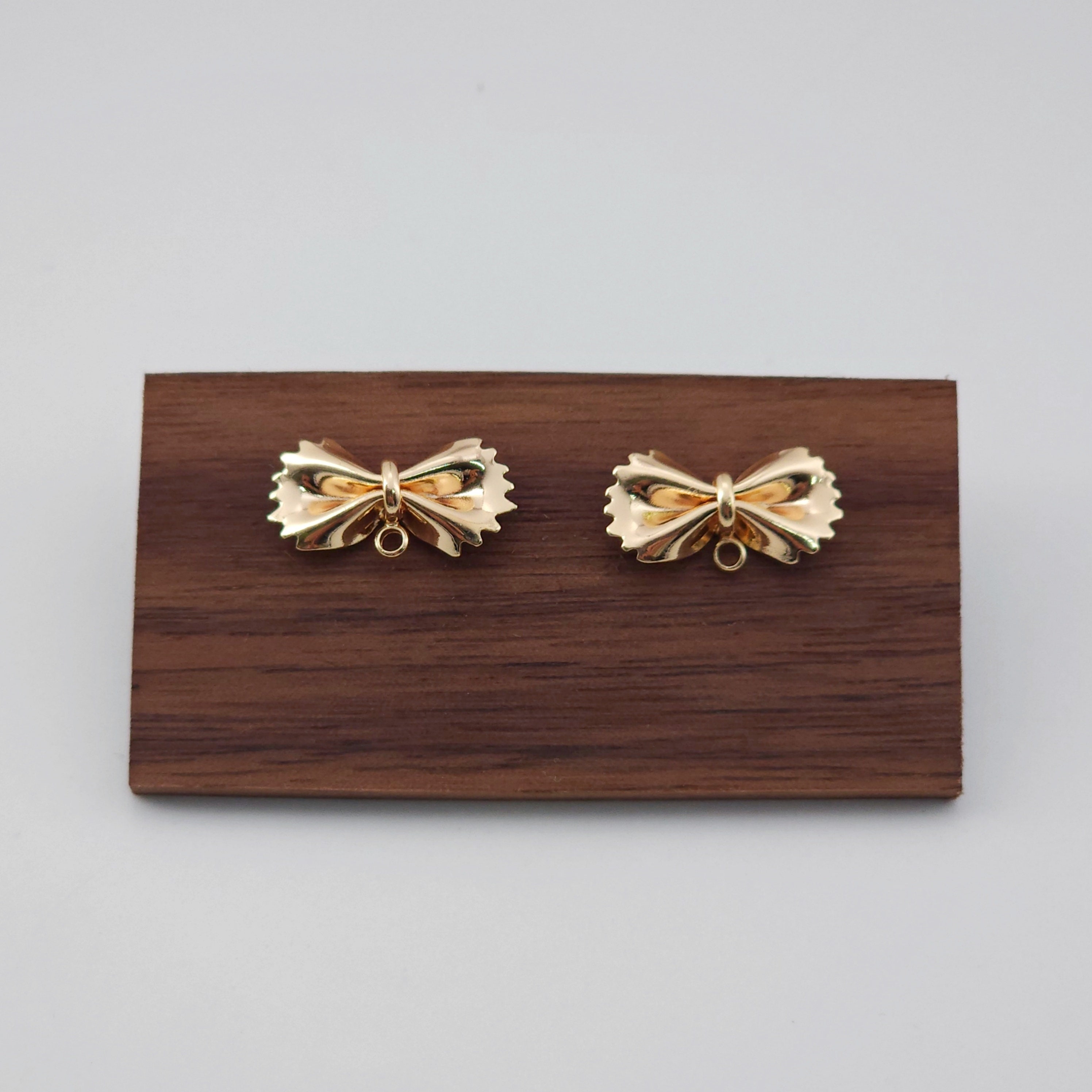 4pcs Gold Bow Earring Post With Loop, S925 Silver Ear Pin Nickel Free ...