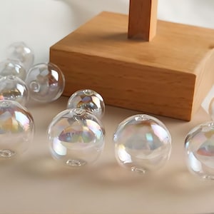Glass Bubble Beads,12mm,14mm,16mm, 18mm,20mm, Hand Blown Hollow Round Globes for Jewelry Making ...