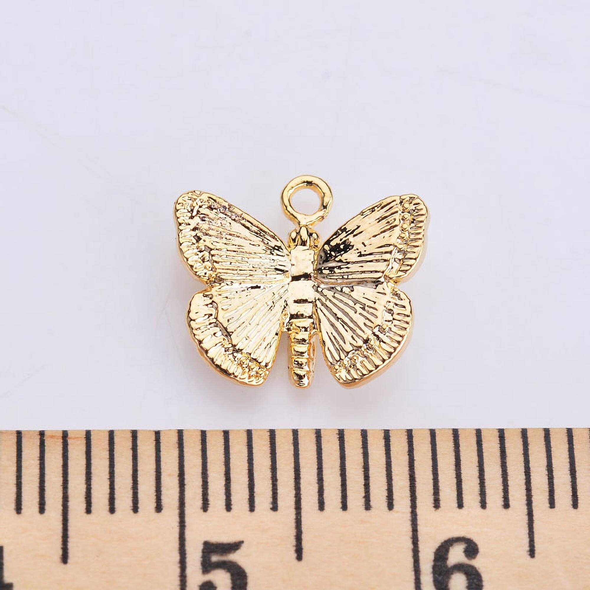 4PCS Bulk Gold Butterfly Charm Dainty Gold Plated Butterfly - Etsy
