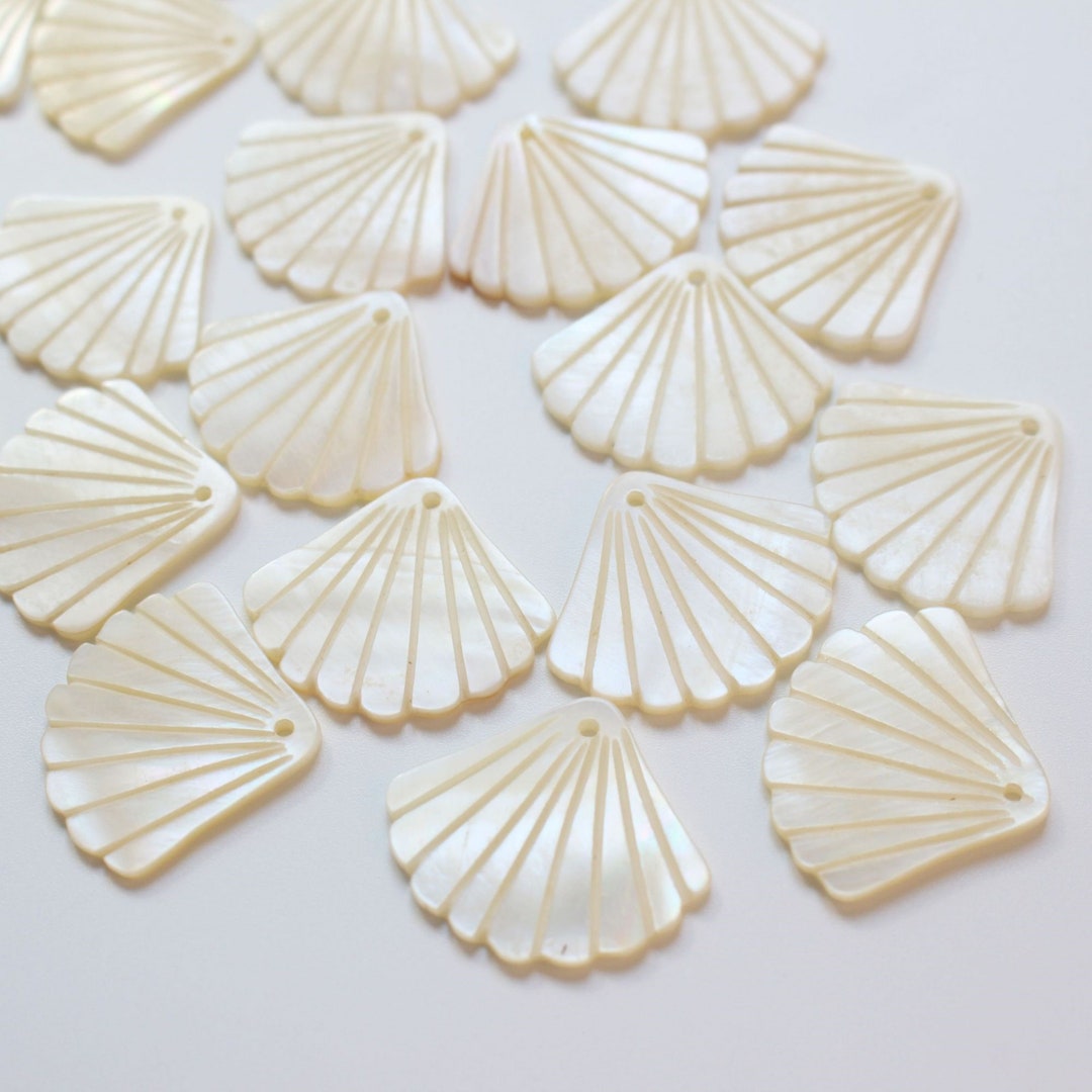 10pcs Leaf Shape Shell Pendant, Shell Pendant, Shell Charm, Earring ...