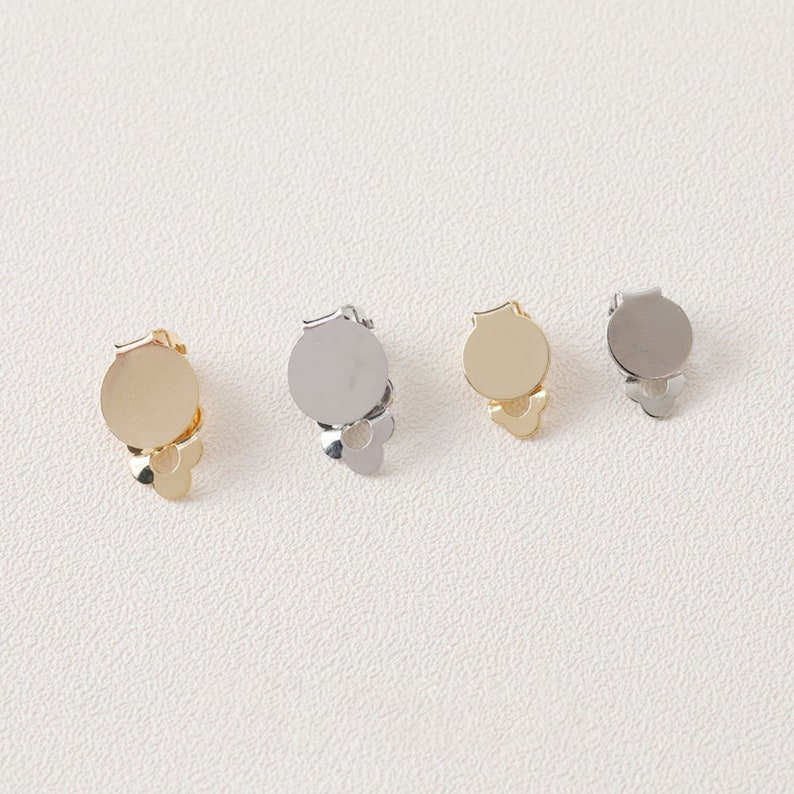 Non Pierced Clip on Earring Findings, With Flat Pad & Rubber Comfort ...