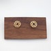 Round Line Post With Loop, 18k Gold Chain Round Stud Earring Nickel ...