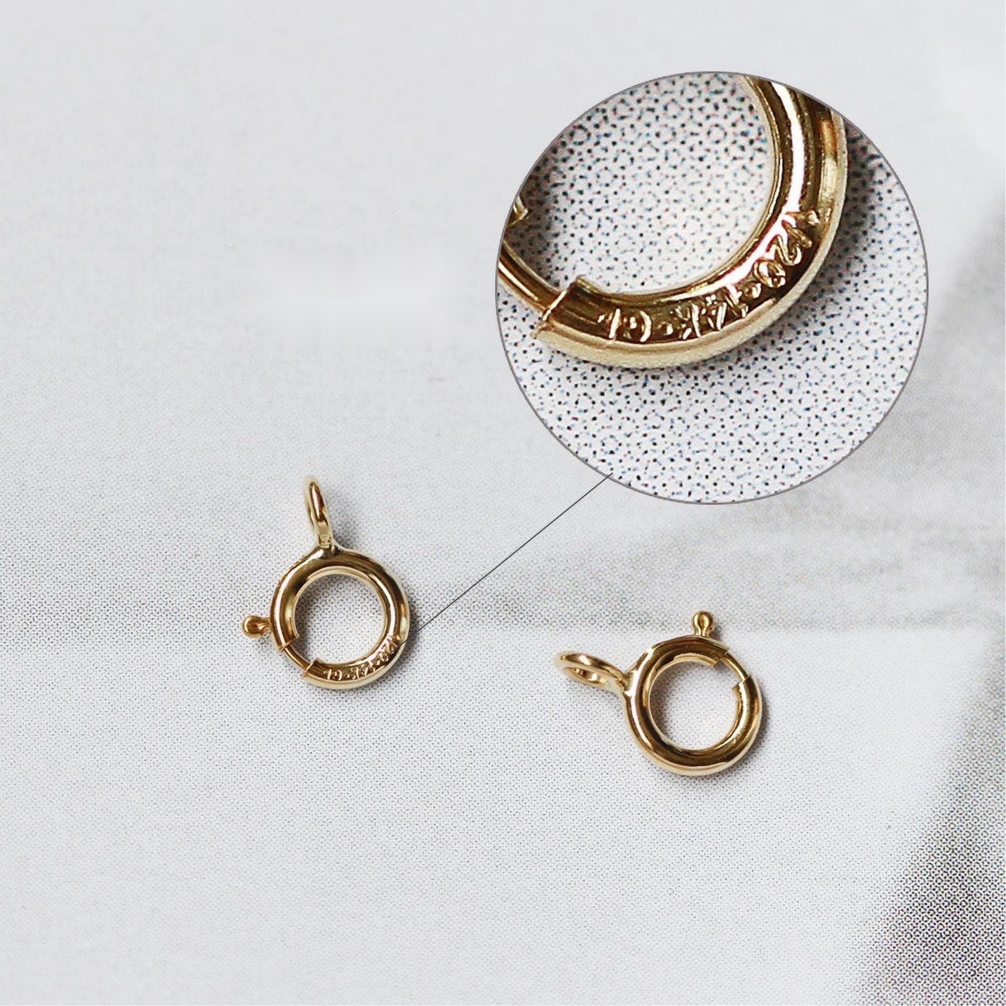 10PCS 14K Gold Filled Spring Clasp 5mm/5.5mm/6mm Open | Etsy UK