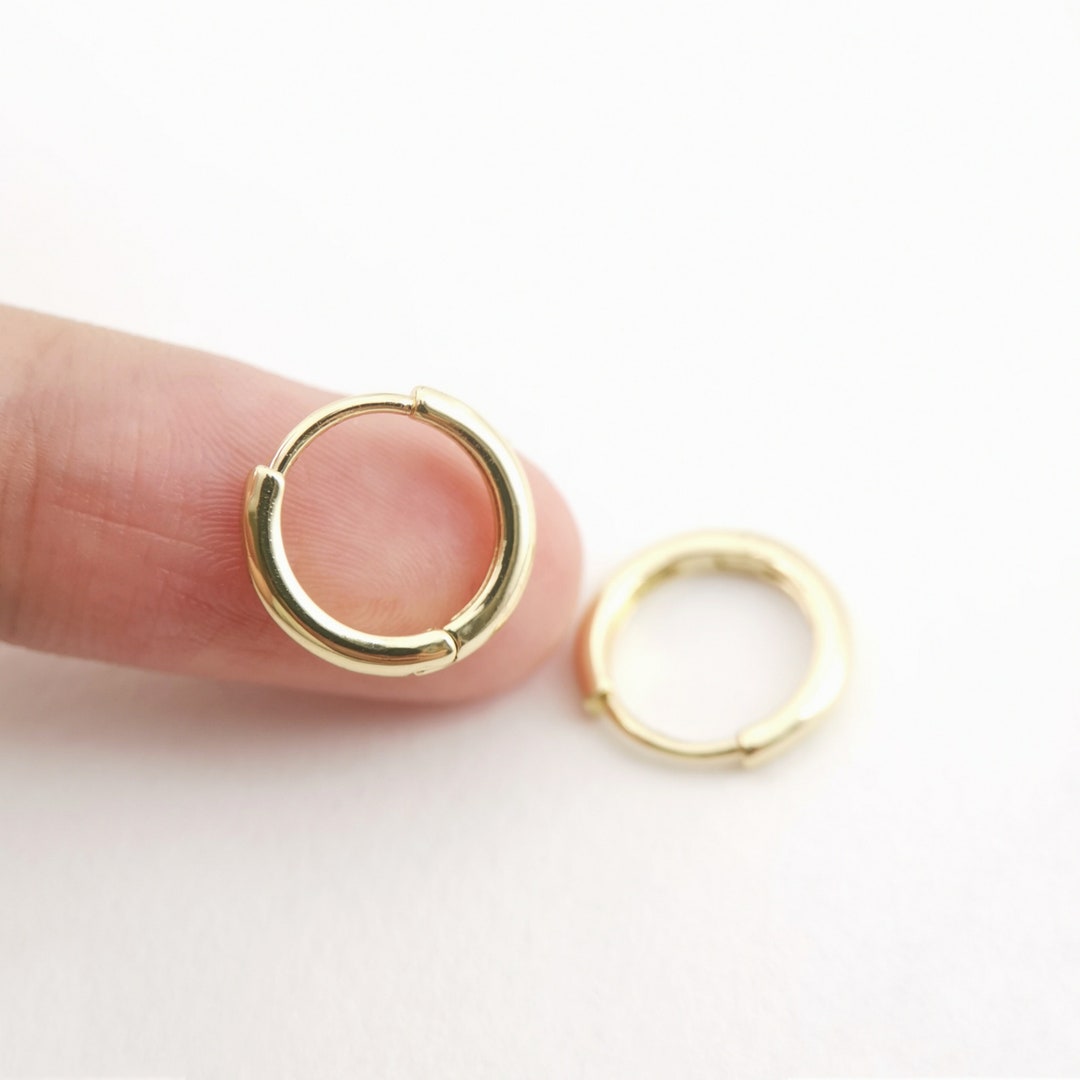 4PCS Huggie Hoops Earring Hoop, 18K Gold Plated Leverback Ear Hoops ...