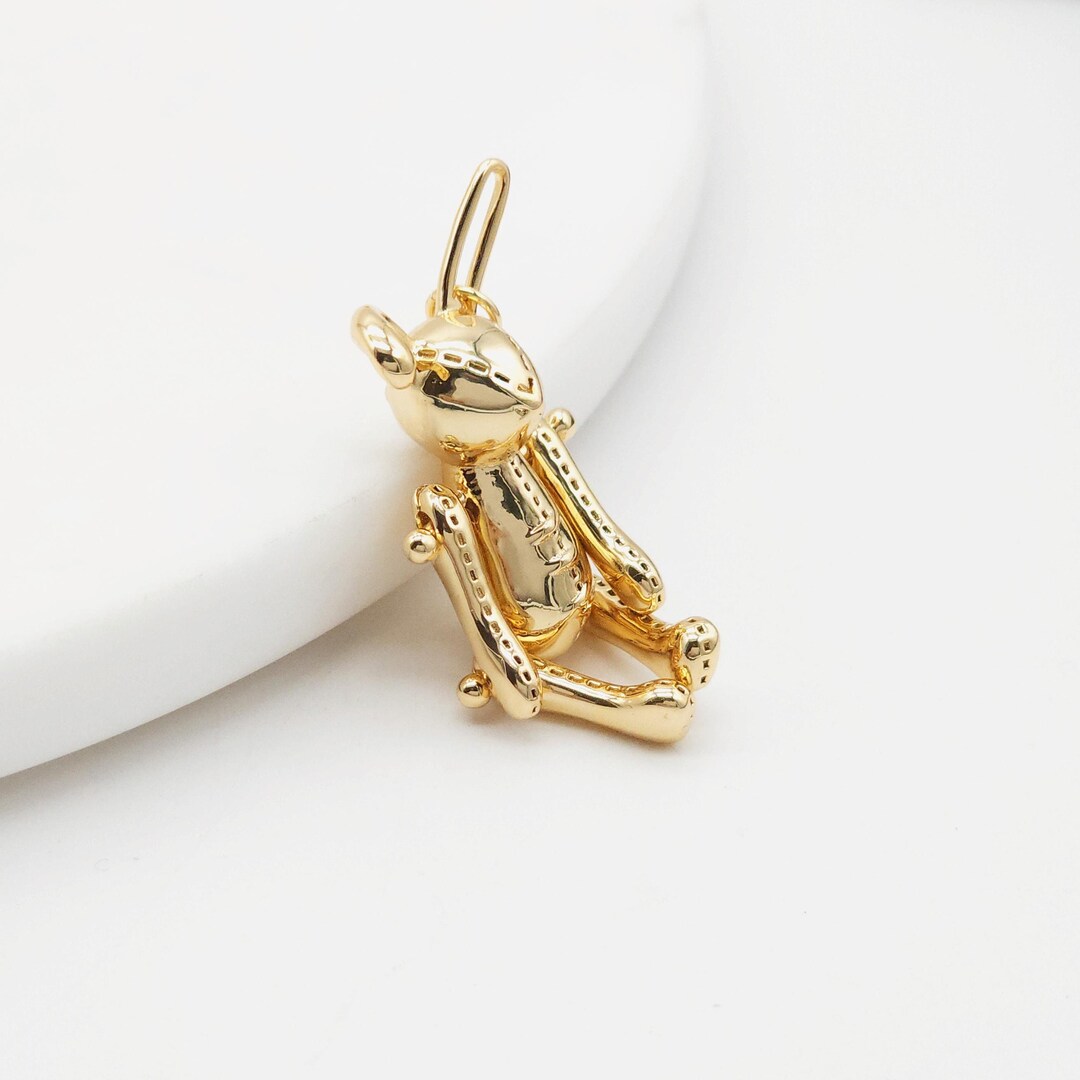 3D Rabbit Charms, 18K Gold/silver Plated Rabbit Pendant, 42mm, Animal ...